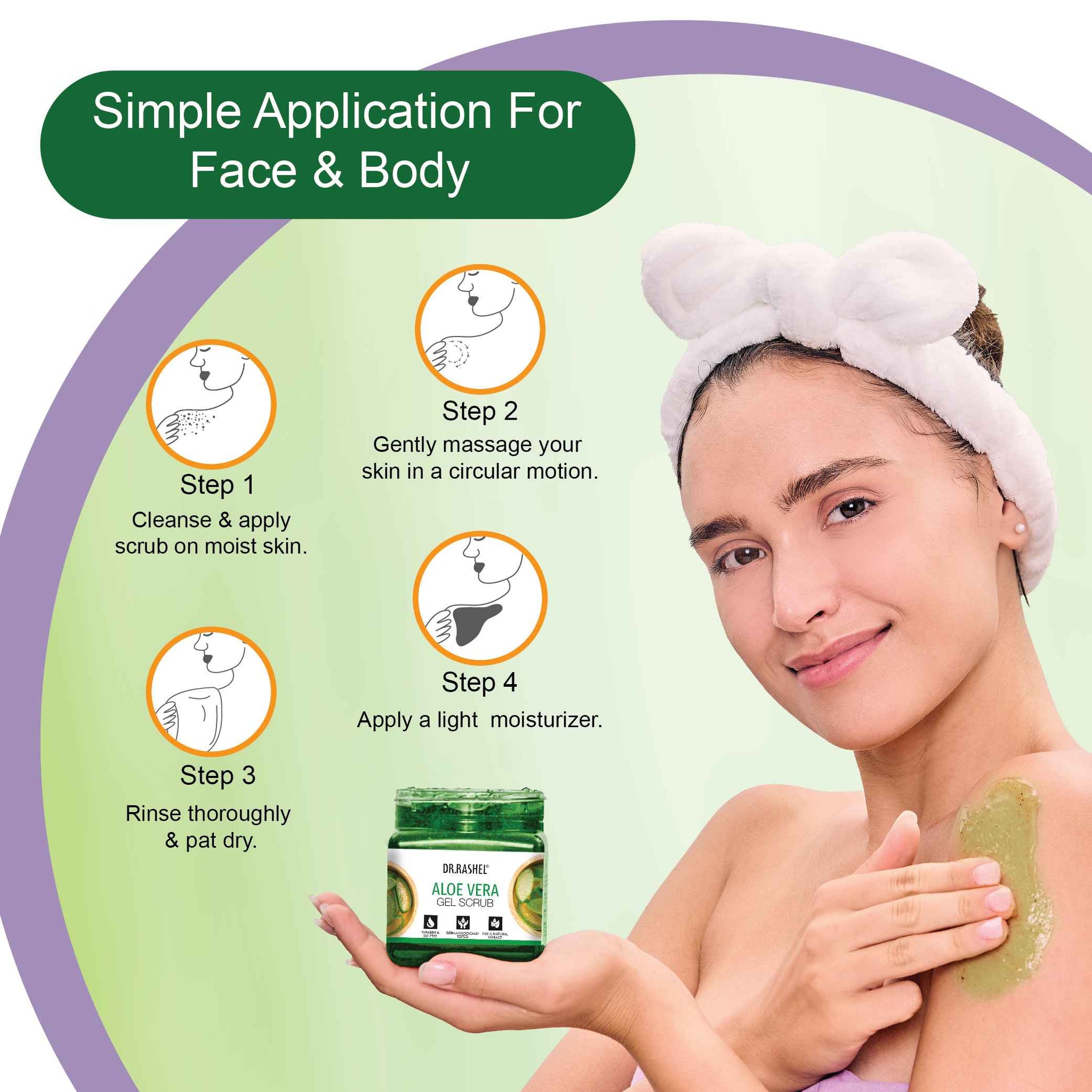 Aloe Vera Gel Scrub to Calm & Soothe Skin – Dr.Rashel