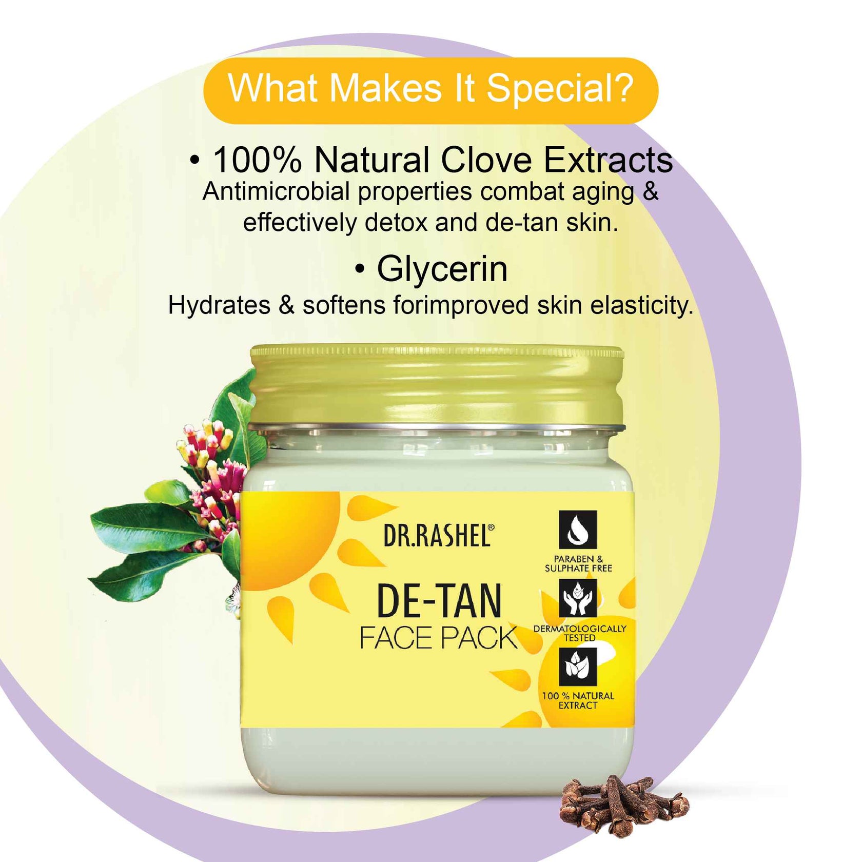 De-Tan Face Pack for Tan Removal - Dr.Rashel