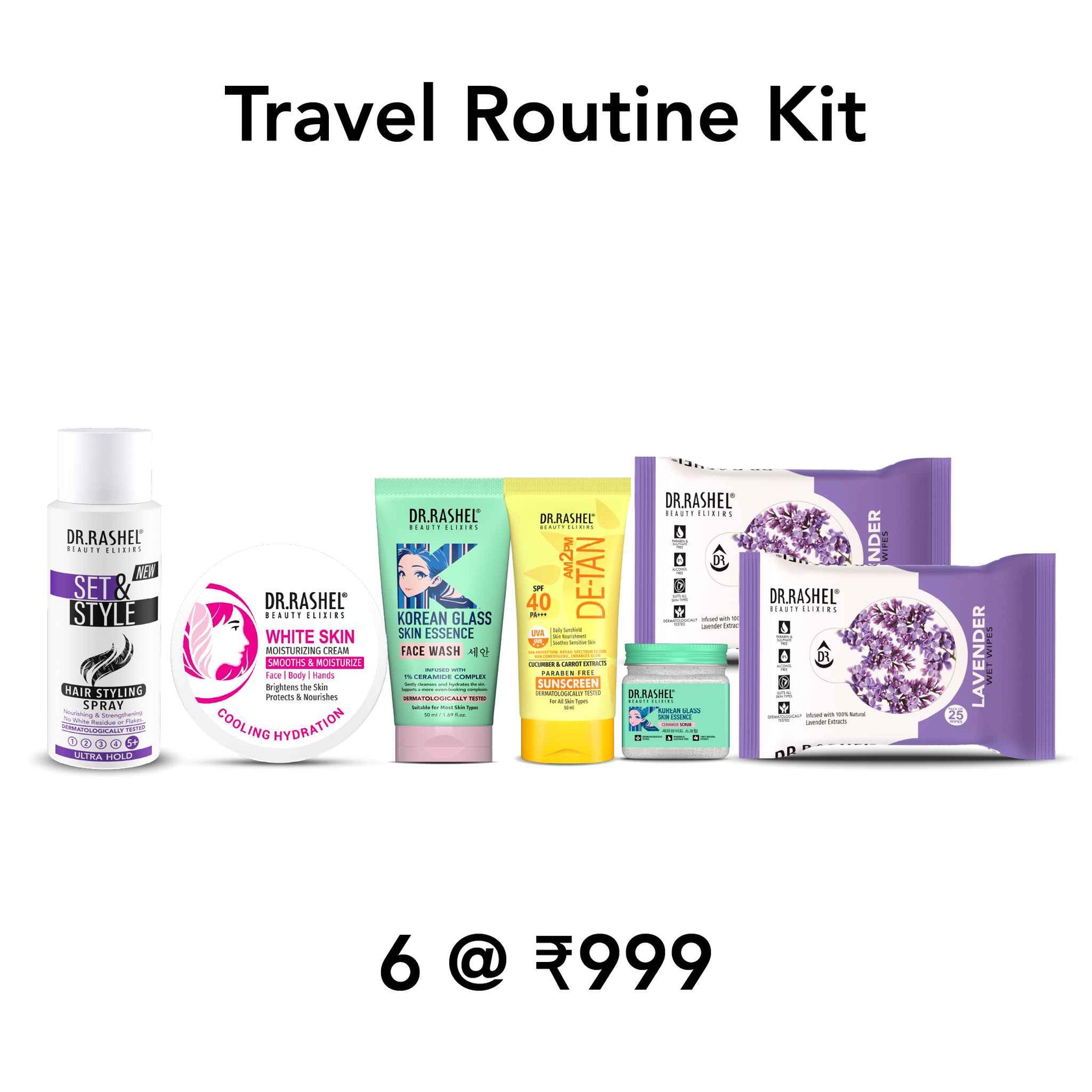 Travel Routine Kit On The Go Skin Care Set | Dr.Rashel