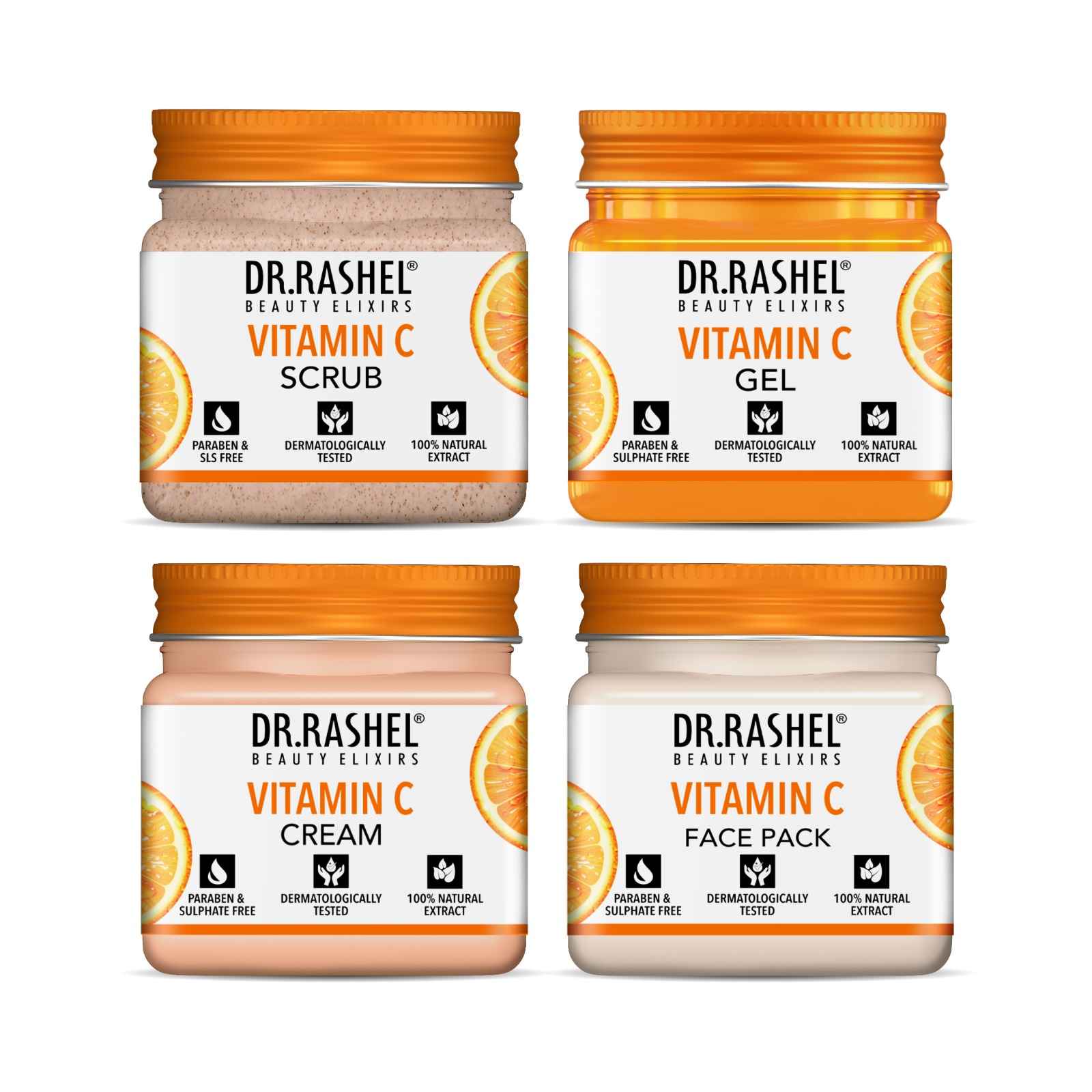Vitamin C Pack of 4 Mini Jars - 180ml – Dr.Rashel