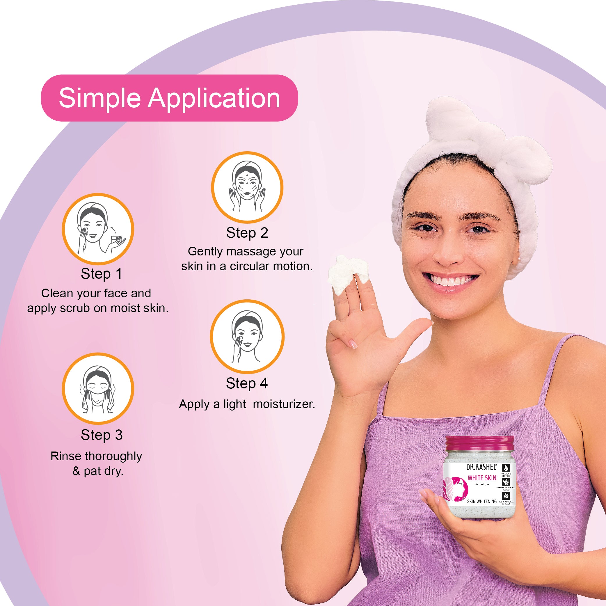 White Skin Scrub for Brighter Skin Tone - Dr.Rashel